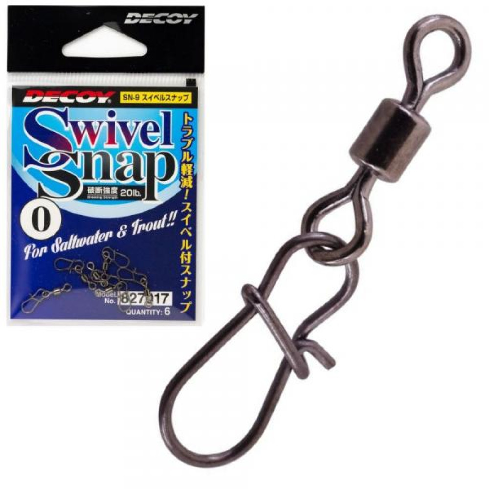 Decoy Swivel Snap SN-9- #00- 6 pcs / pack - V-6476