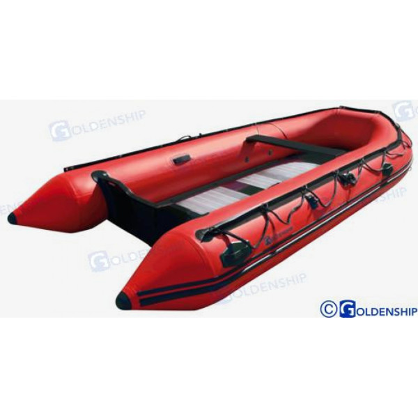 PVC laiva 4,7m - alumīnija grīda -sarkana