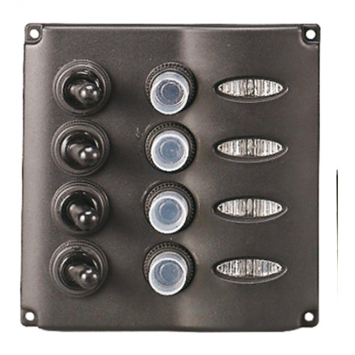 ELECTRIC 6 SWITCH PANEL WITH LED Automatic fuses 5 x 15A + 1 x 5A 12V ...