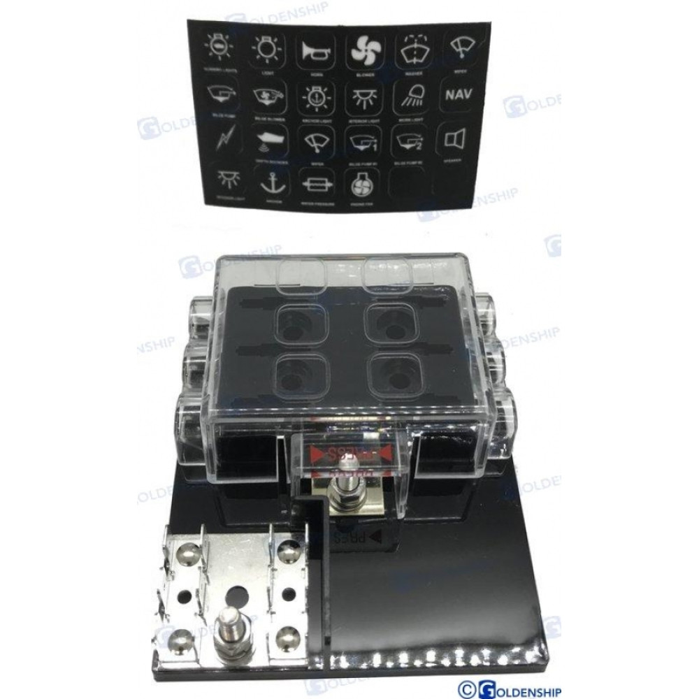 splashproof fuses panel 6 positions